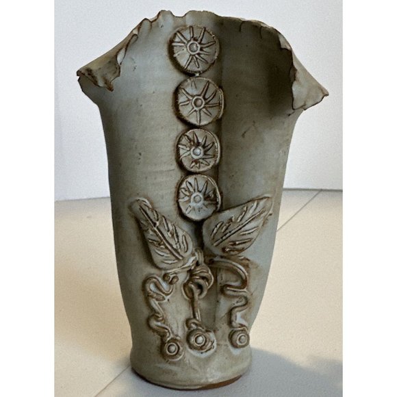 Unique | Accents | Red Clay Pottery Hand Sculpted Double Sided Vase ...
